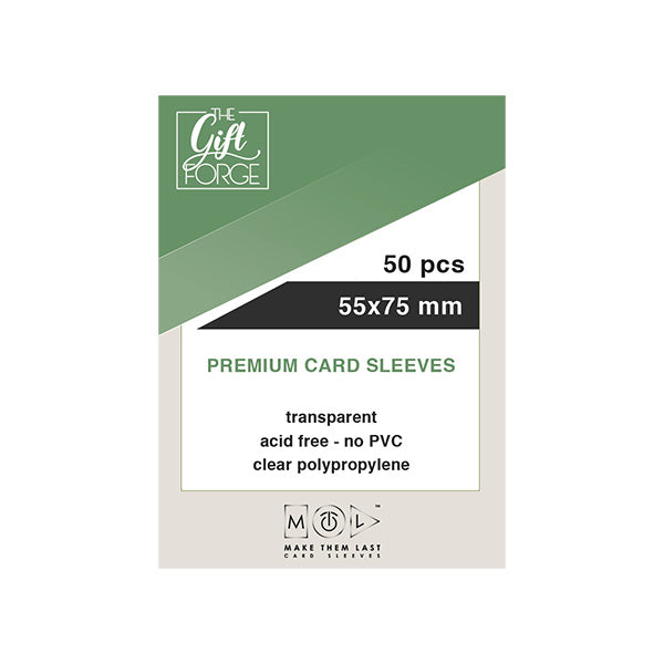 55x75 mm, 50 pcs premium card sleeves - The GiftForge