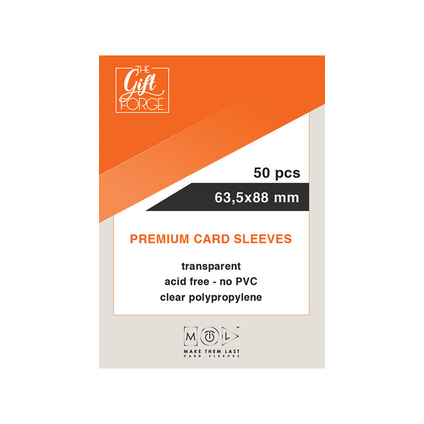 63,5x88 mm, 50 pcs premium card sleeves - The GiftForge