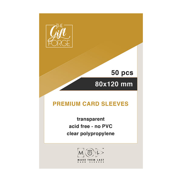 80x120 mm, 50 pcs premium card sleeves - The GiftForge